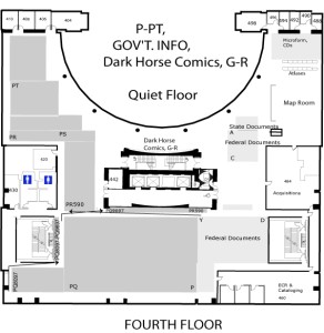 Fourth Floor Map | Portland State University Library