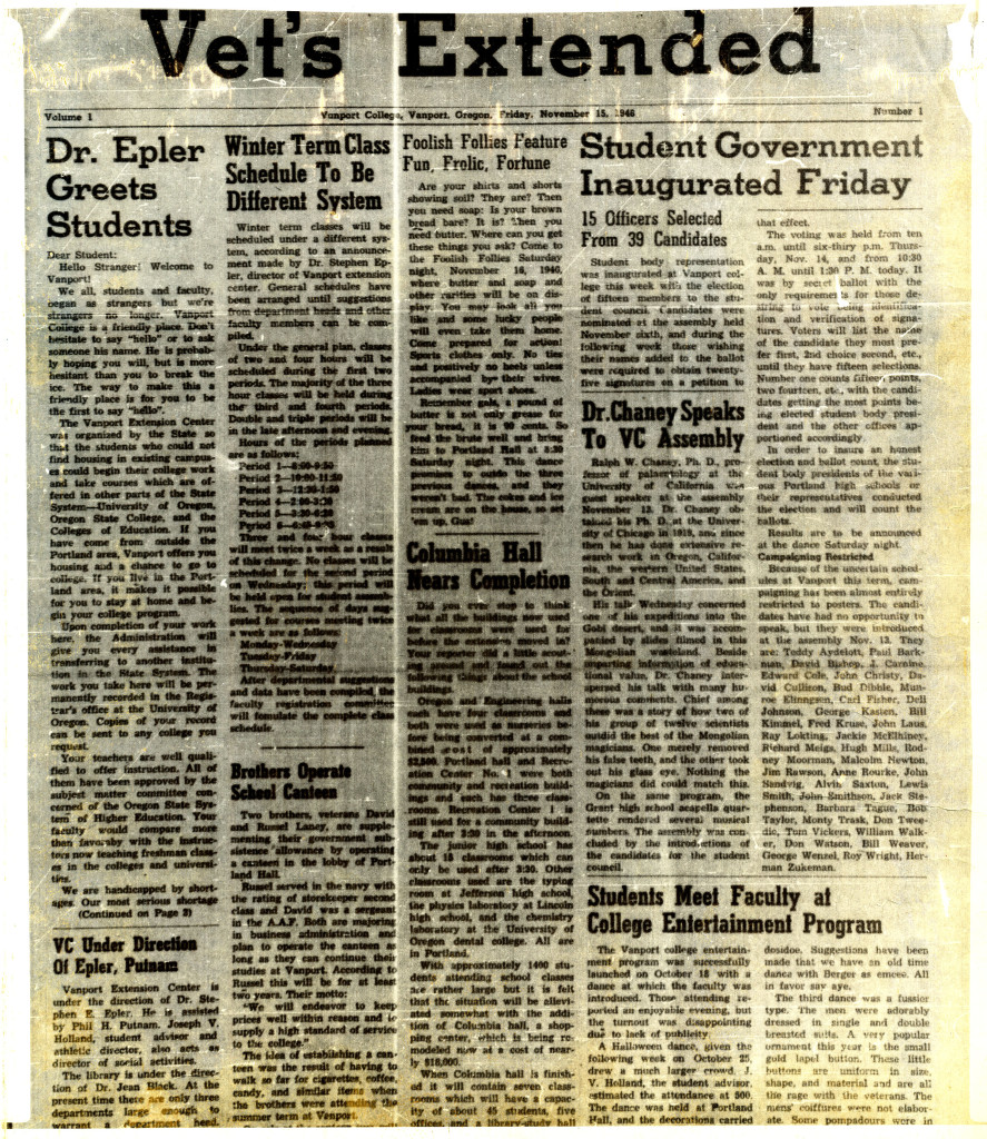 Meet Don Carlo, Vet and Editor of Original Vanport Student Newspaper ...